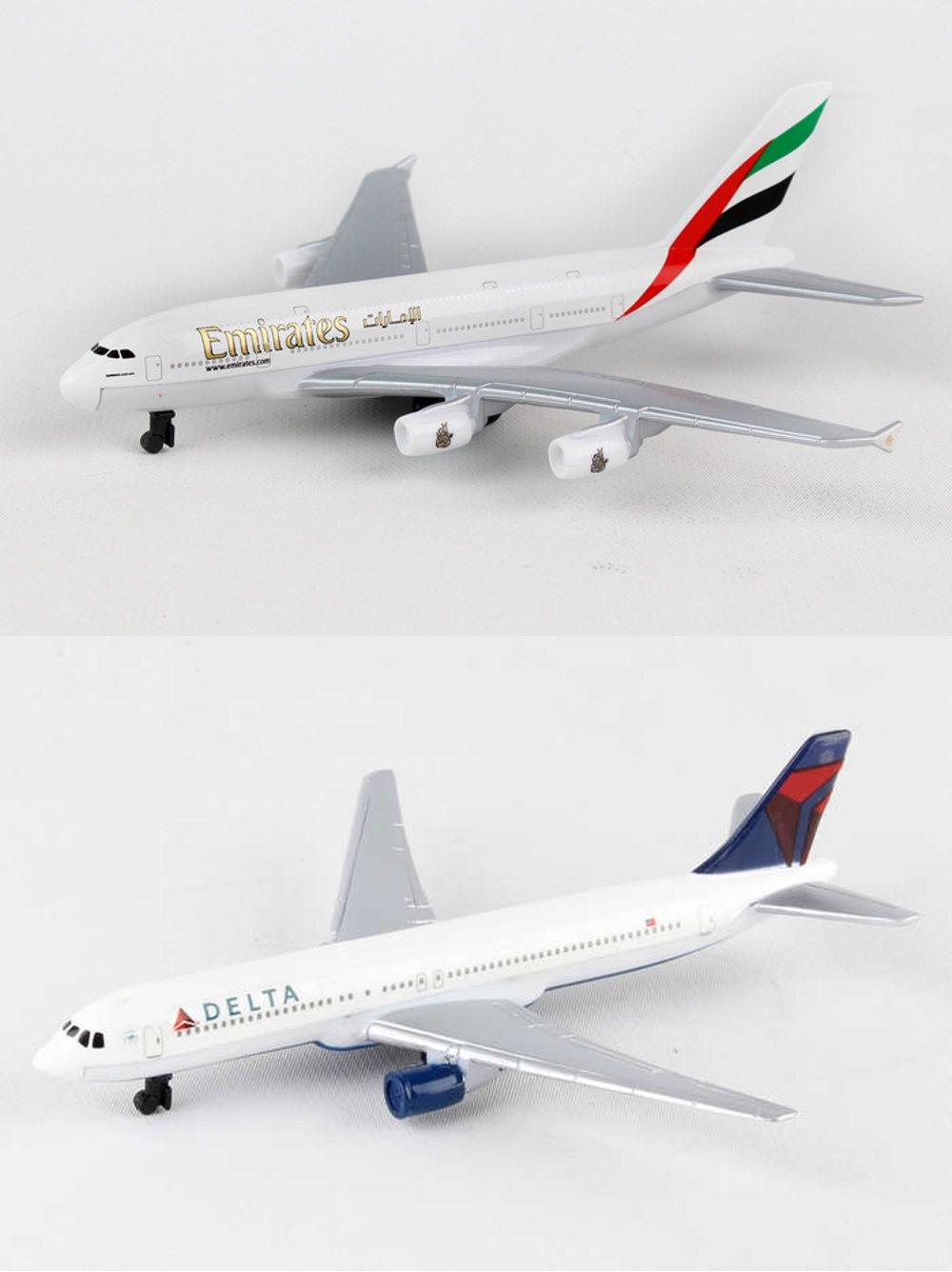 Emirates, Delta Airlines Diecast Airplane Package Two 5.5" Diecast ...