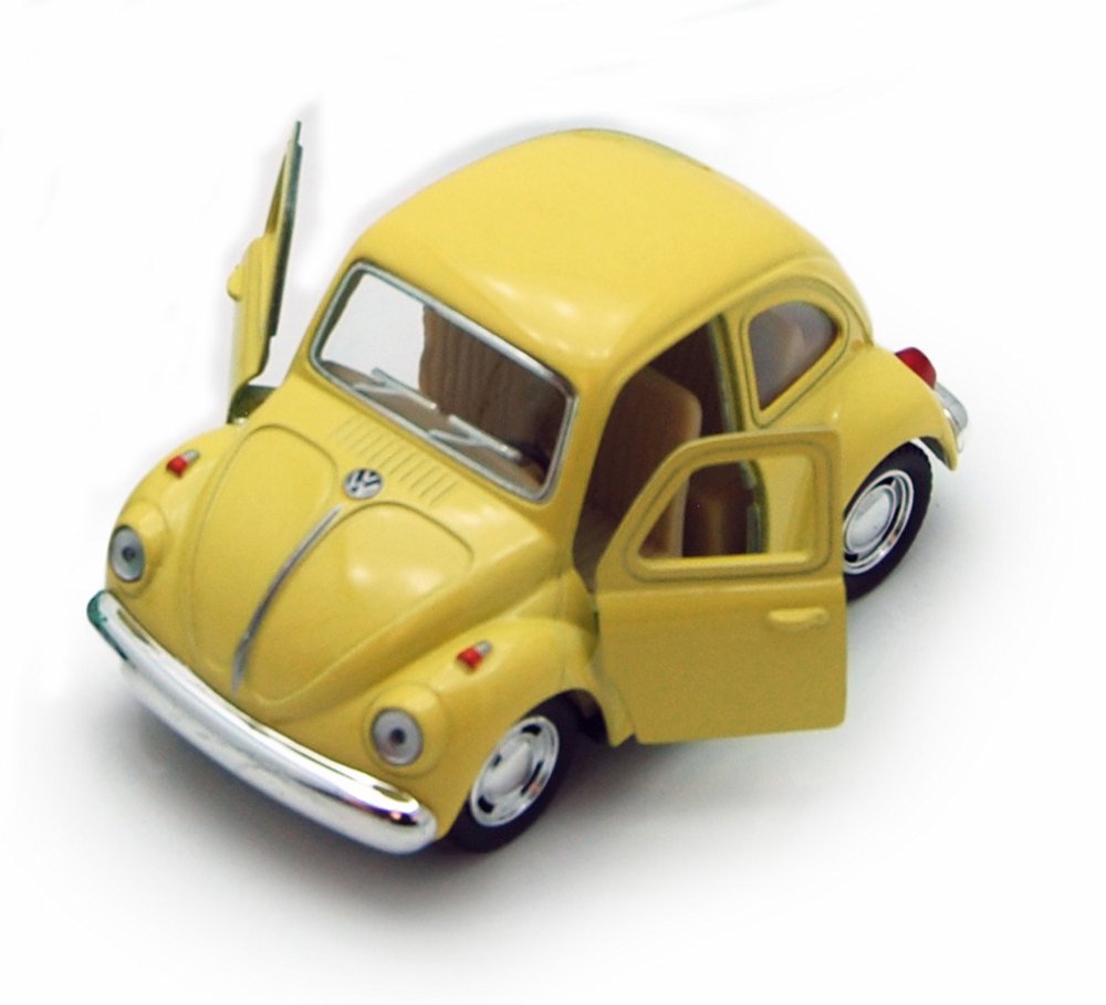 1967 Volkswagen Classic Beetle Yellow Kinsmart 4026DY 3.75" Diecast ...